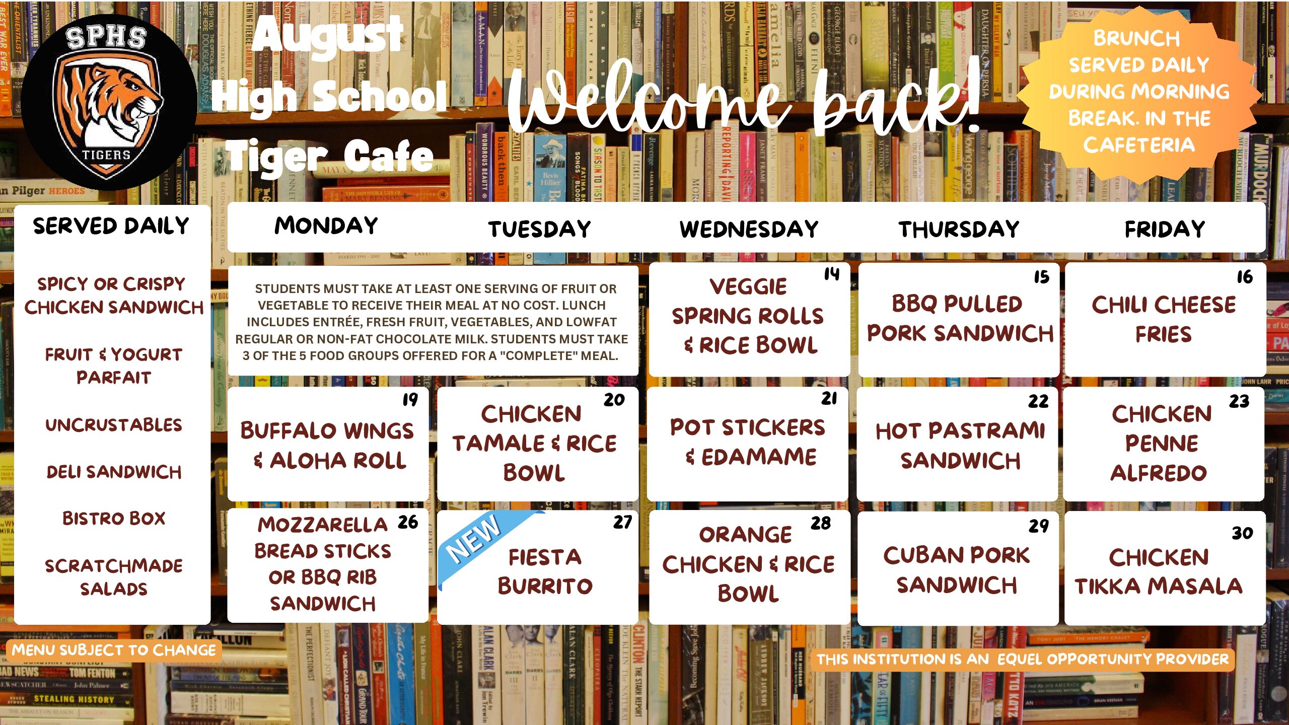 Menus | South Pasadena Unified School District