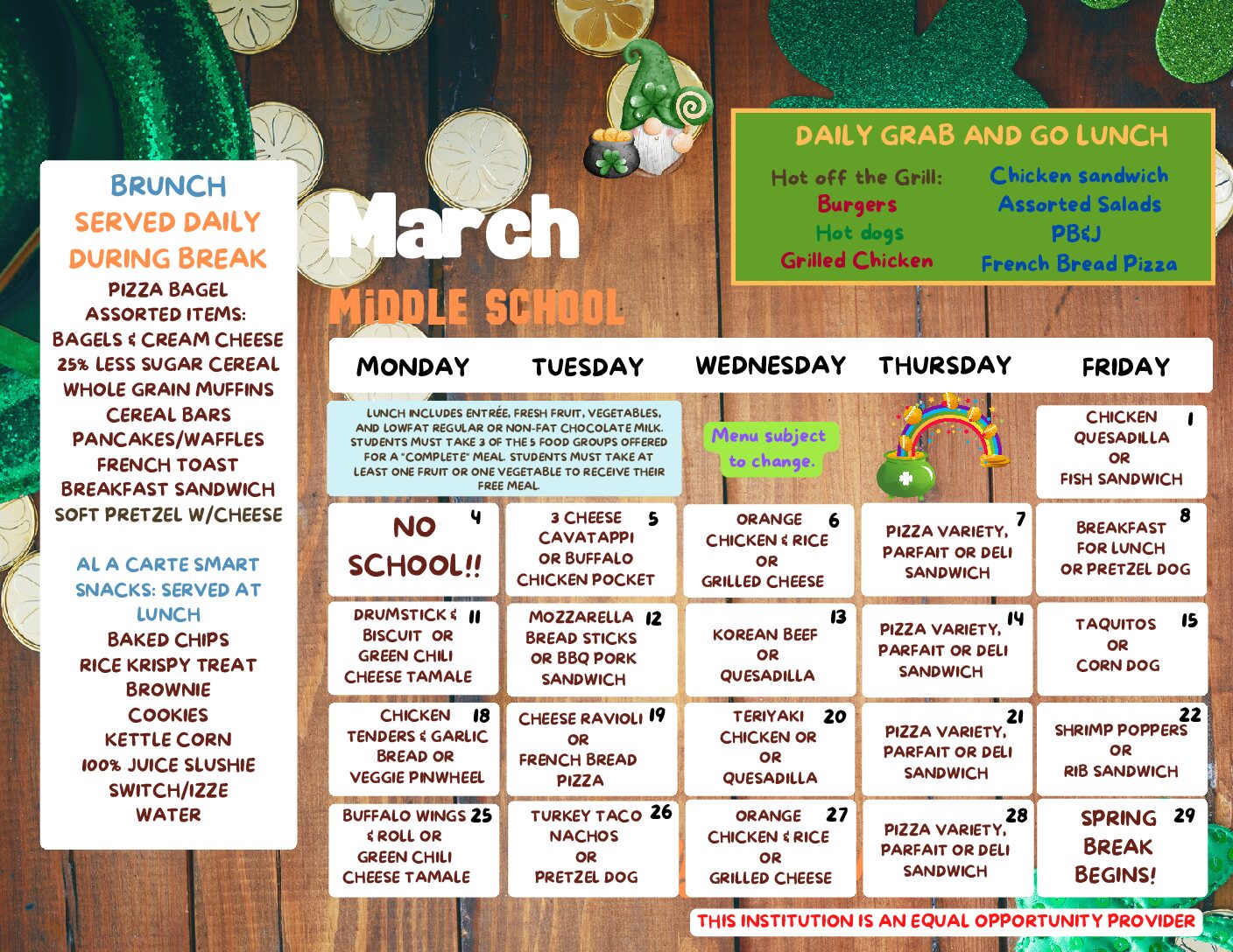 Menus | South Pasadena Unified School District