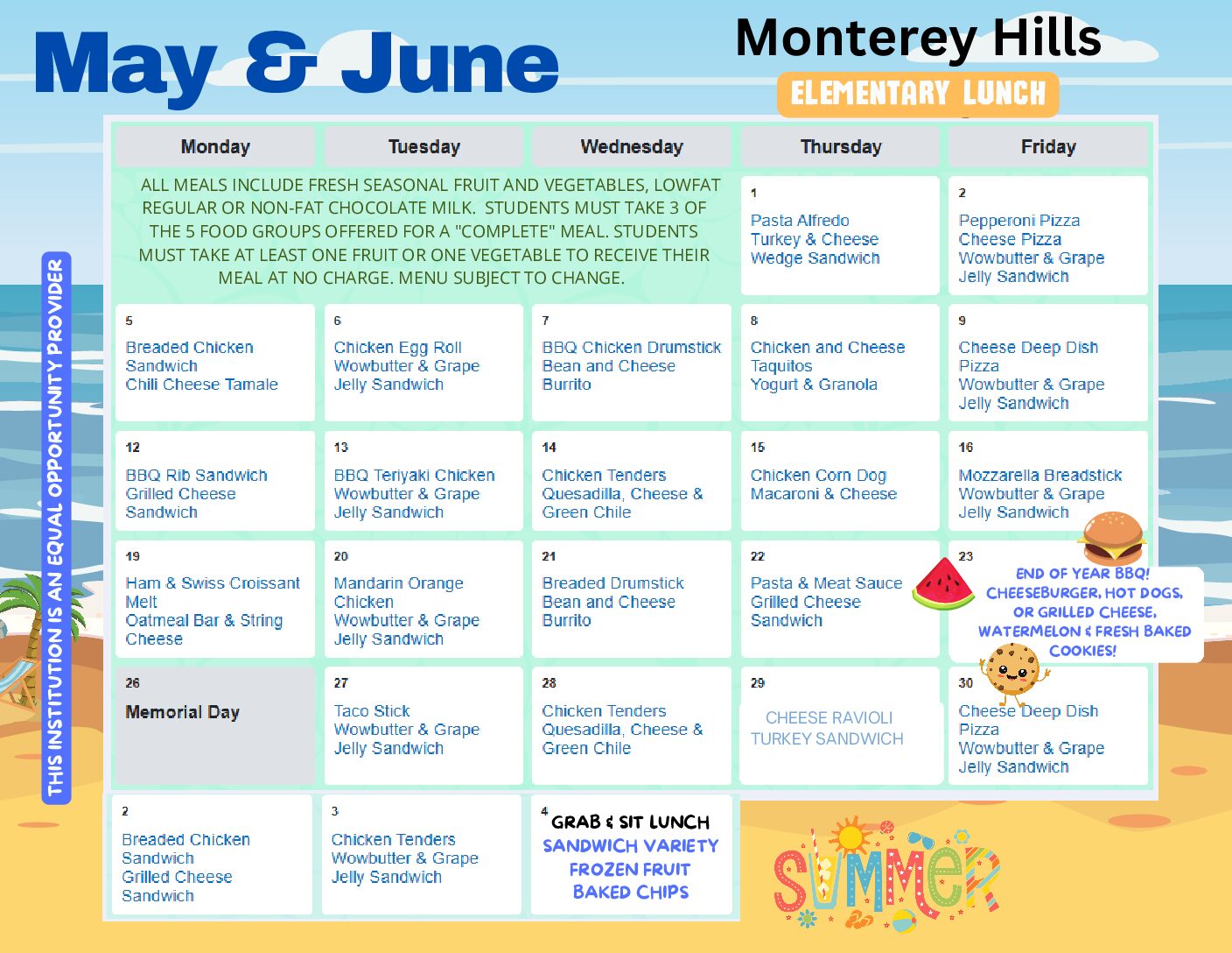 Menus | South Pasadena Unified School District